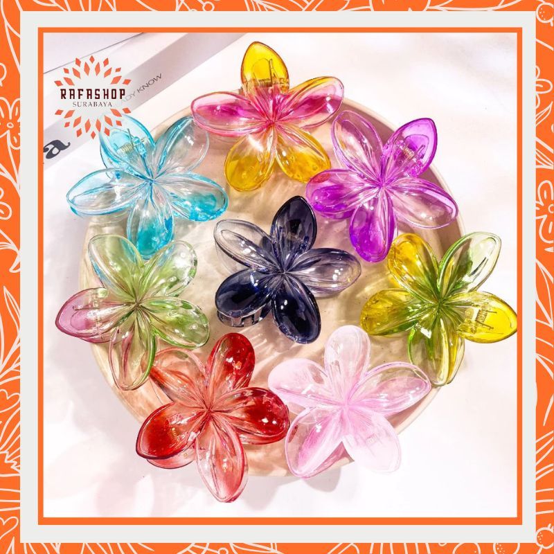Jual ACC137 Jepitan Rambut Cantik Model Bunga Kamboja Bali Flower Hair ...
