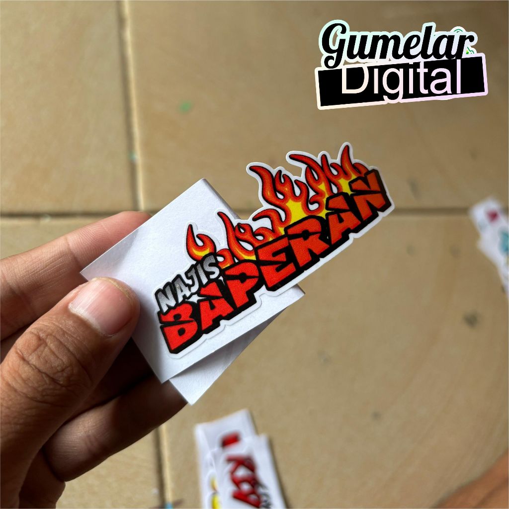 Jual STIKER SATUAN PRINTCUT NAJIS BAPERAN TINGGAL TEMPEL | Shopee Indonesia