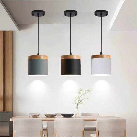 Jual Lampu Plafon LED 3 Warna Bulat Kayu Macaron Minimalis Modern Lampu ...