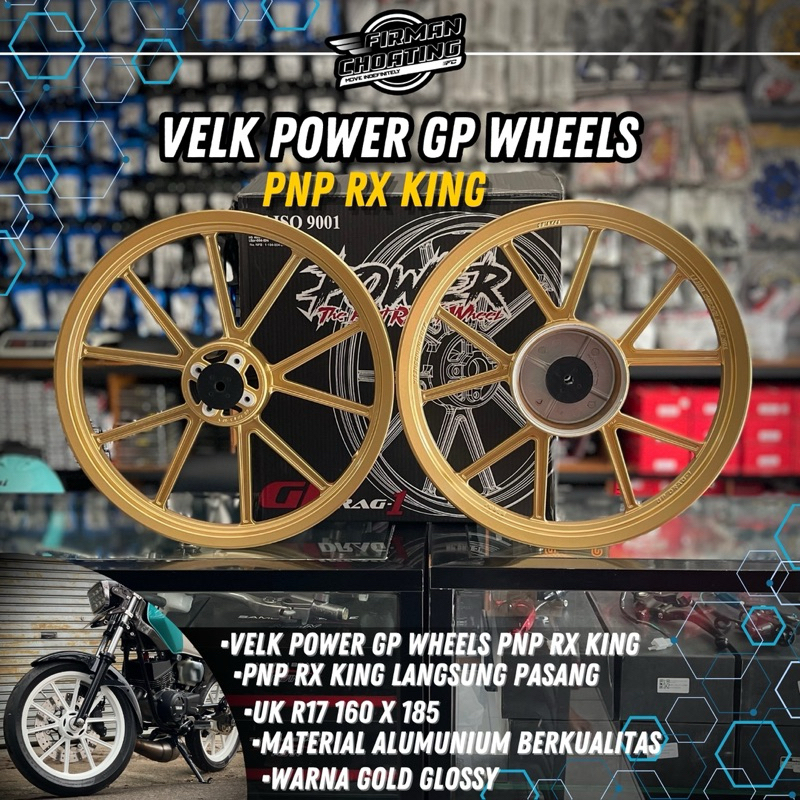 Jual VELK VELG POWER GP WHEELS GOLD RX KING RXS RX SERIES (Sepasang ...
