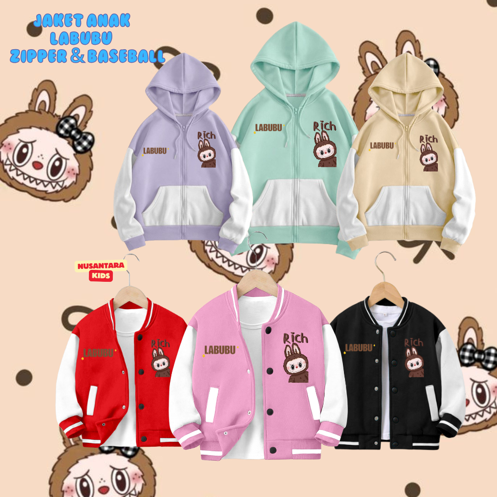 Jual JAKET ANAK NEW LABUBU LAKI-LAKI & PEREMPUAN USIA 2-12 TAHUN ...