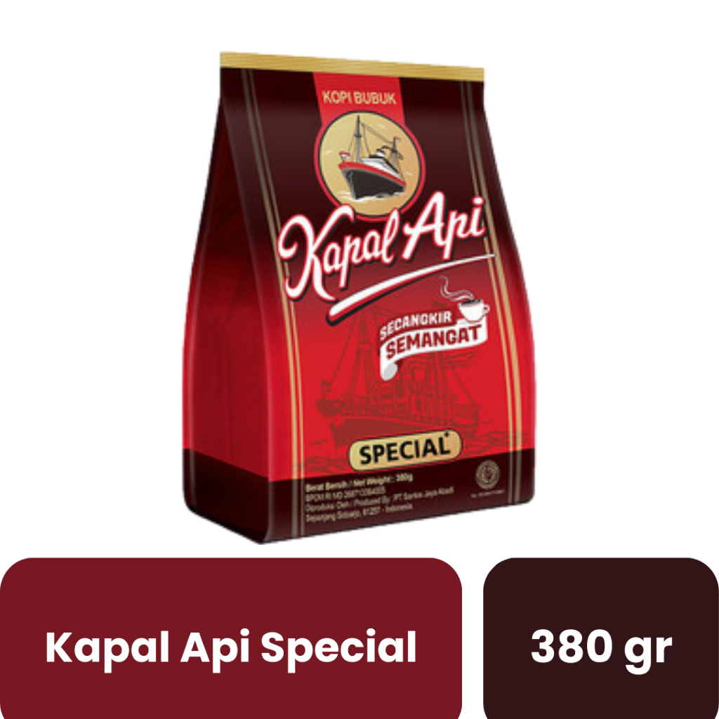 Jual Kapal Api Kopi Hitam Special 380 gr Kopi Murni Kapal Api Besar ...