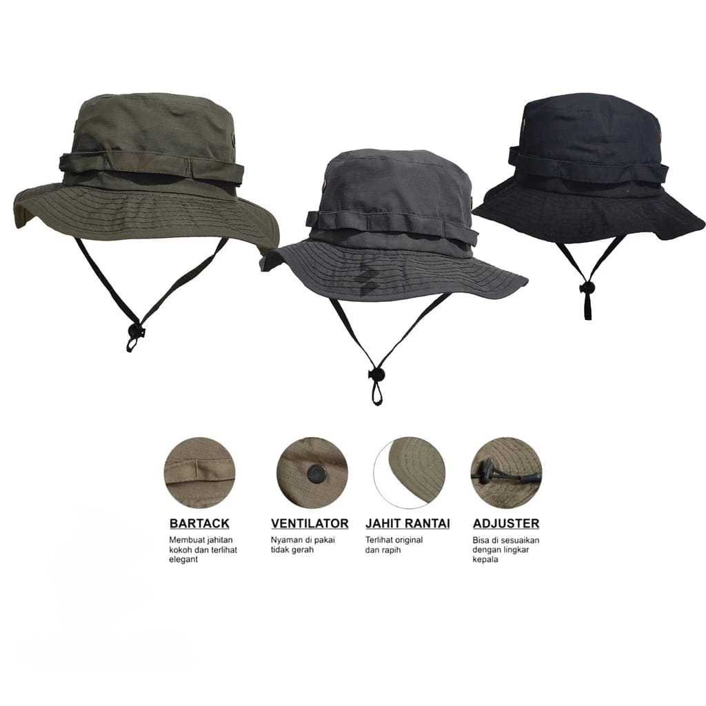 Jual Topi Rimba Topi Gunung Tactical Polos Topi Adventure Topi Outdoor ...