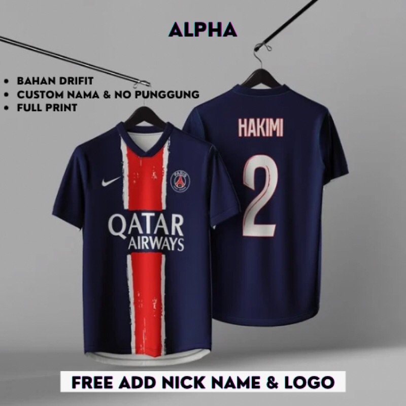 Jual JERSEY PSG HOME 2024/2025 | FULL PRINTING | CUSTOM NAMA DAN NO ...