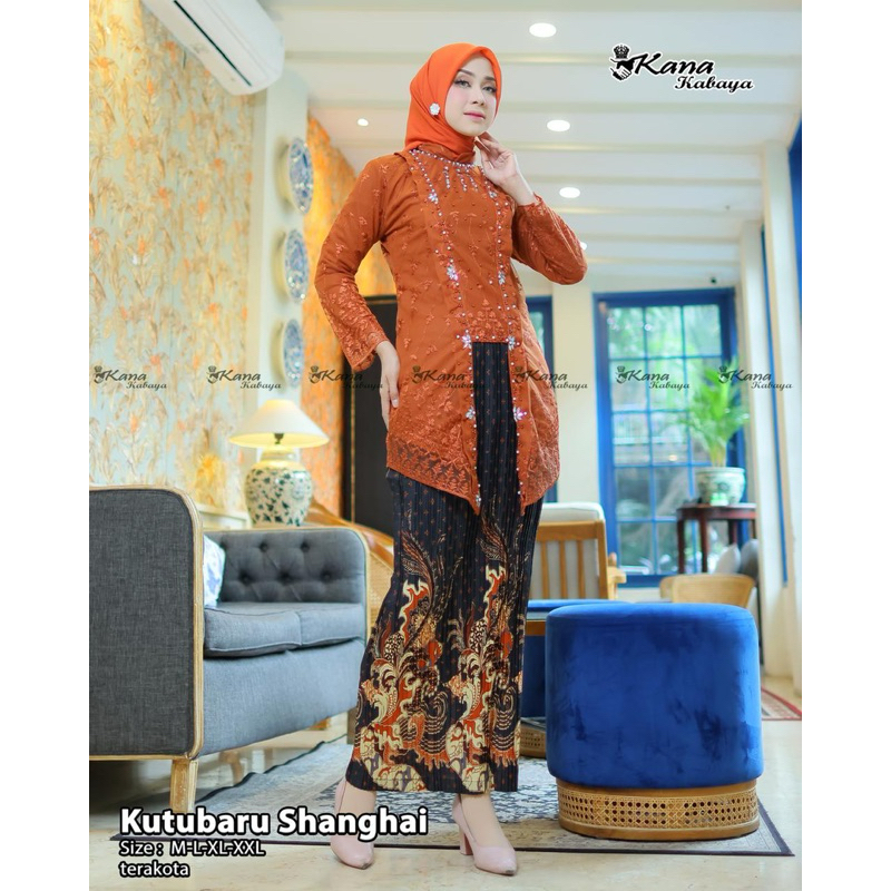 Jual Set Kebaya Kutu Baru Kerah Sanghai/ Kebaya Kondangan/Kebaya Wisuda Dan Acaranya KANA ...