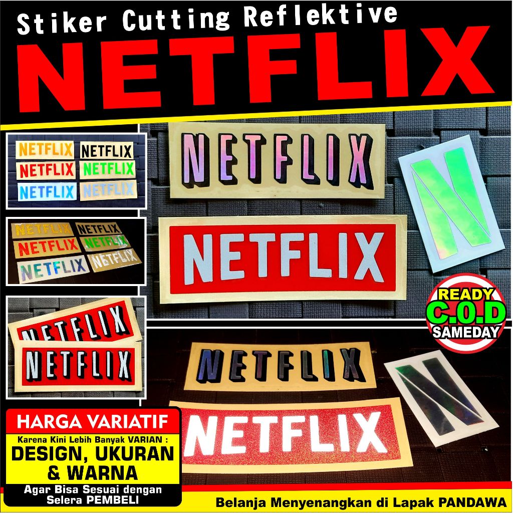 Jual Stiker Cutting Reflektive : " NETFLIX " | Shopee Indonesia