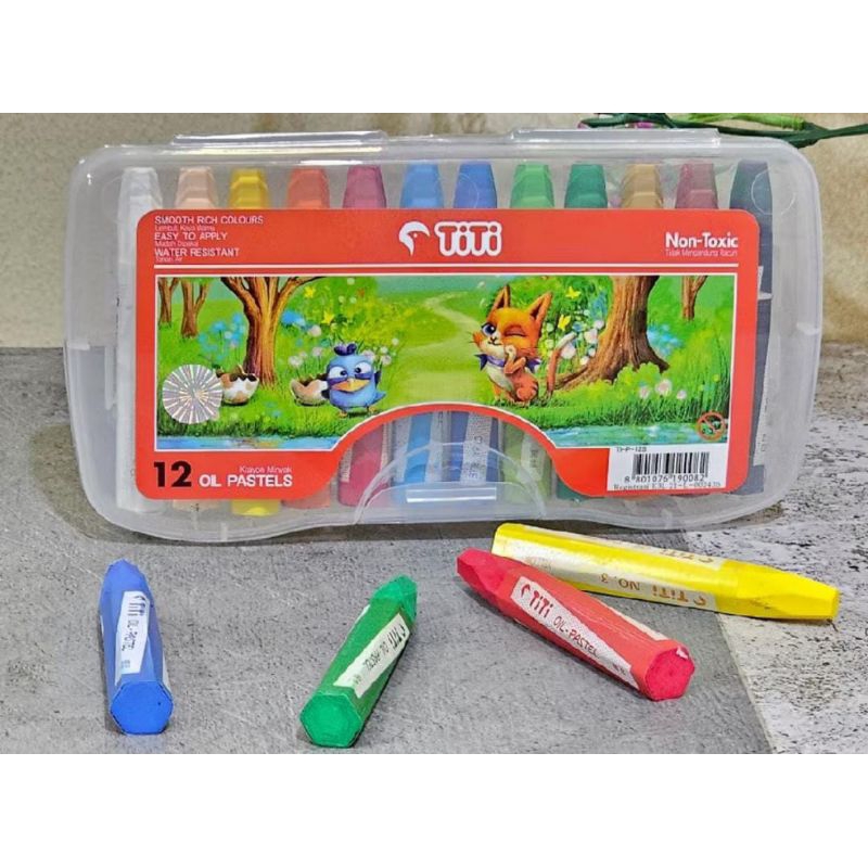Jual Crayon Titi 12 Warna / 1 Set Oil Pastel TITI 12 Warna | Shopee ...
