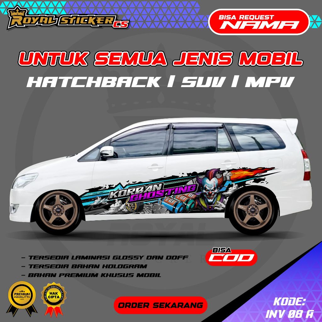 Jual INV 08 - STIKER DECAL INNOVA BARONG REBORN PAJERO PHANTER SIGRA ...