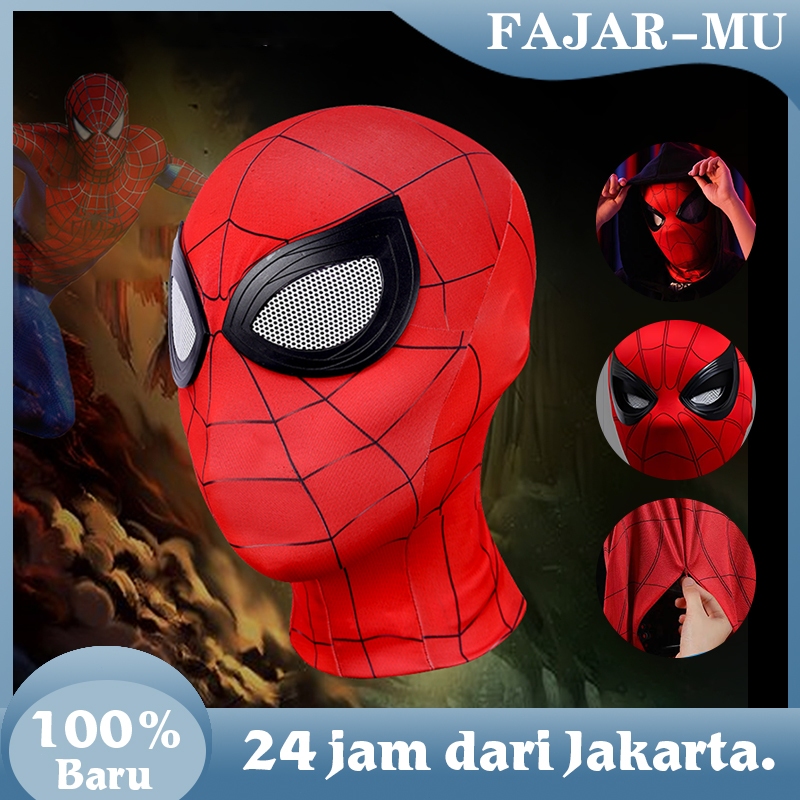 Jual Topeng Spiderman Mata Bisa Bergerak Spiderman Masker Chin Control ...