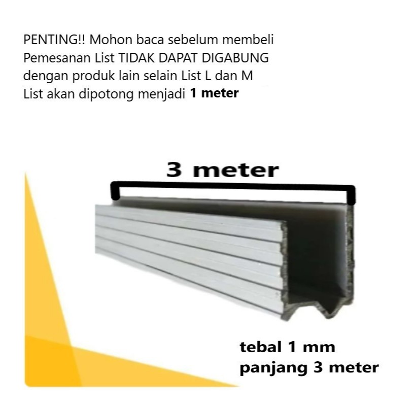 Jual Lis M Alumunium Hardcase List Siku U Aluminium Flight case ...