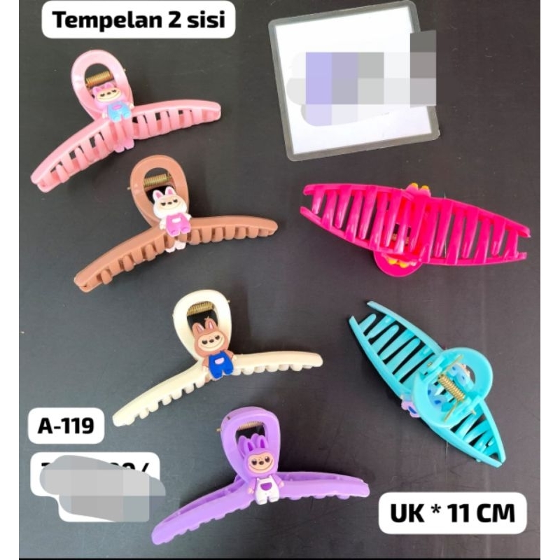 Jual 6 pcs jepit silang labubu jepit karakter korea jepit rambut labubu ...