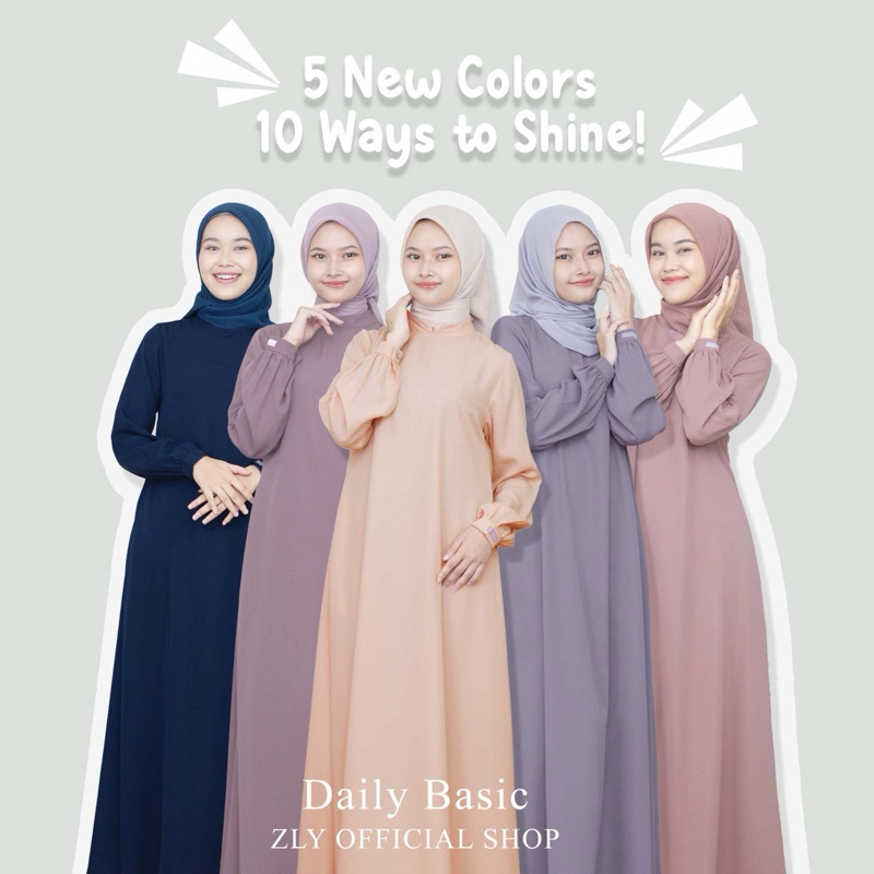 Jual Gamis Daily Basic Simple Elegant | Gamis Remaja Polos | Gamis ...
