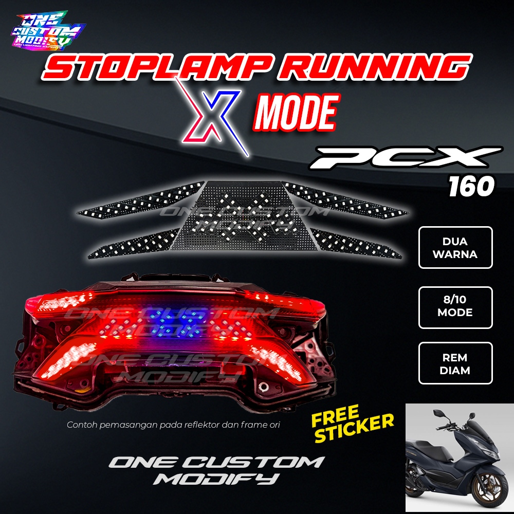 Jual Stoplamp Running X Mode PCX 160 Lampu Rem LED Motor Variasi One Custom Modify | Shopee ...