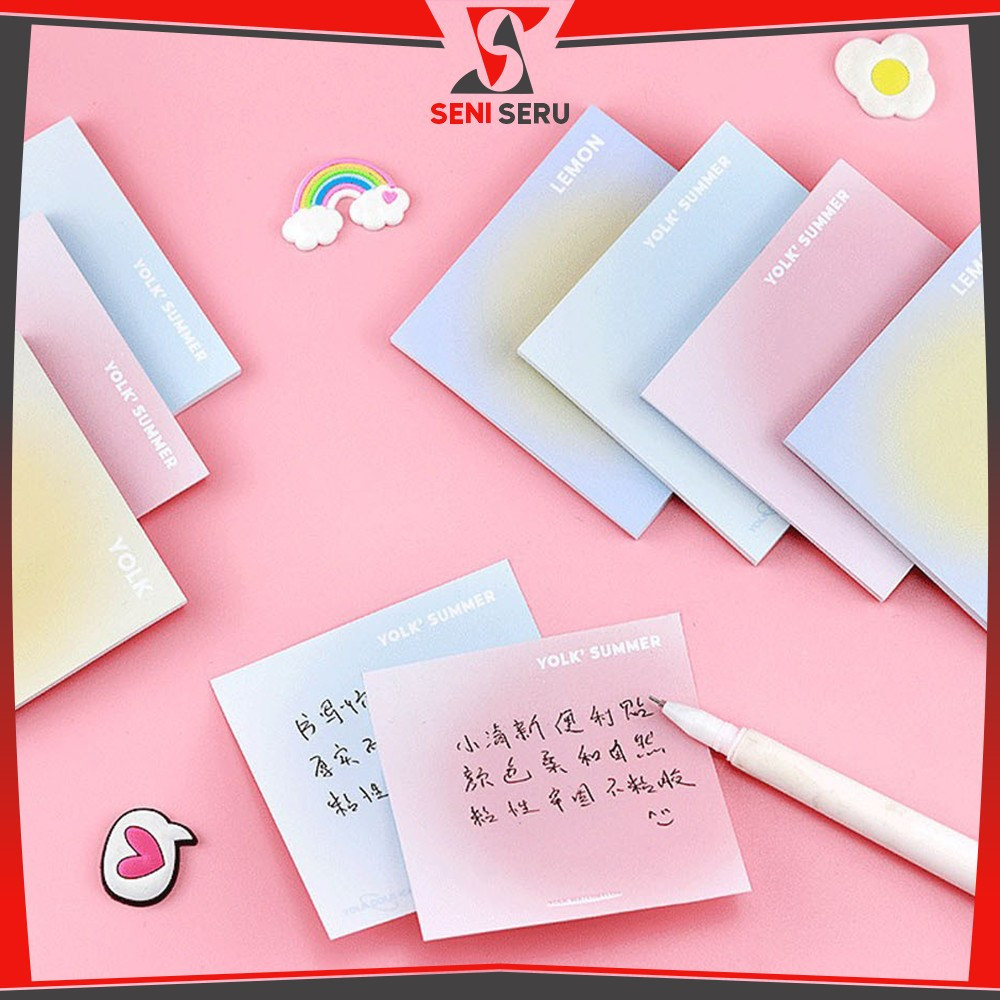 Jual Sticky Notes Tempel Persegi Gradasi Isi 50 Lembar / Memo Polos ...