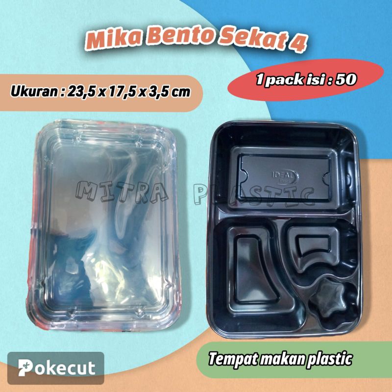 Jual Mika Bento / Bento Plastik / Tempat makan plastik / Box Bento ...
