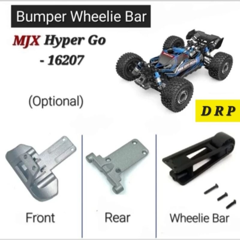 Jual DRP Front Rear Bumper Wheelie Bar MJX Hyper Go 16207 Original Part ...