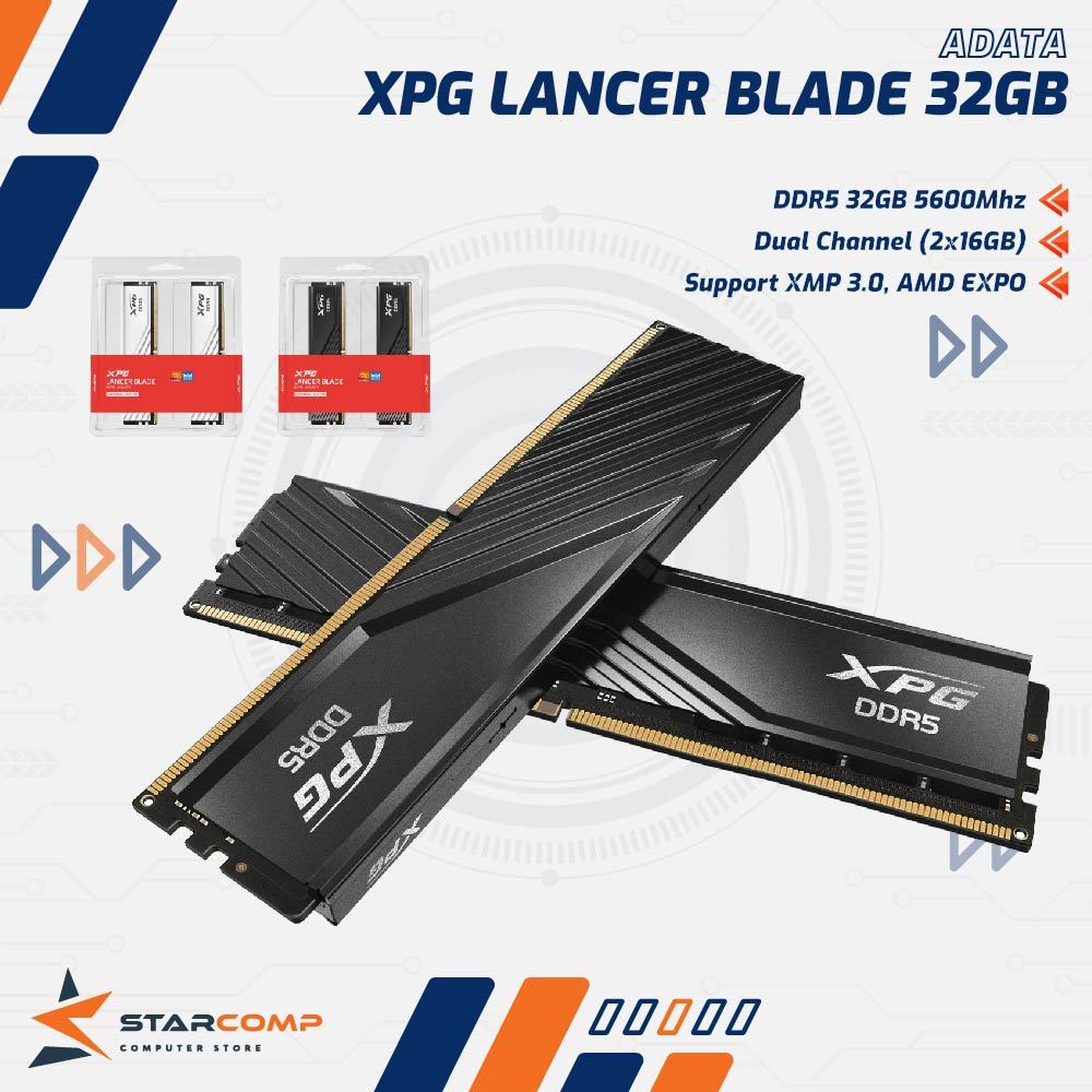 Jual ADATA DDR5 XPG LANCER BLADE 32GB (2x16GB) DDR5 5600Mhz RAM PC ...