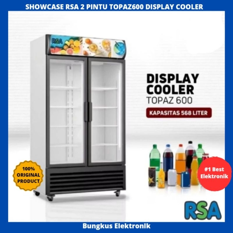 Jual SHOWCASE RSA 2 PINTU DISPLAY COOLER TOPAZ-600 | Shopee Indonesia