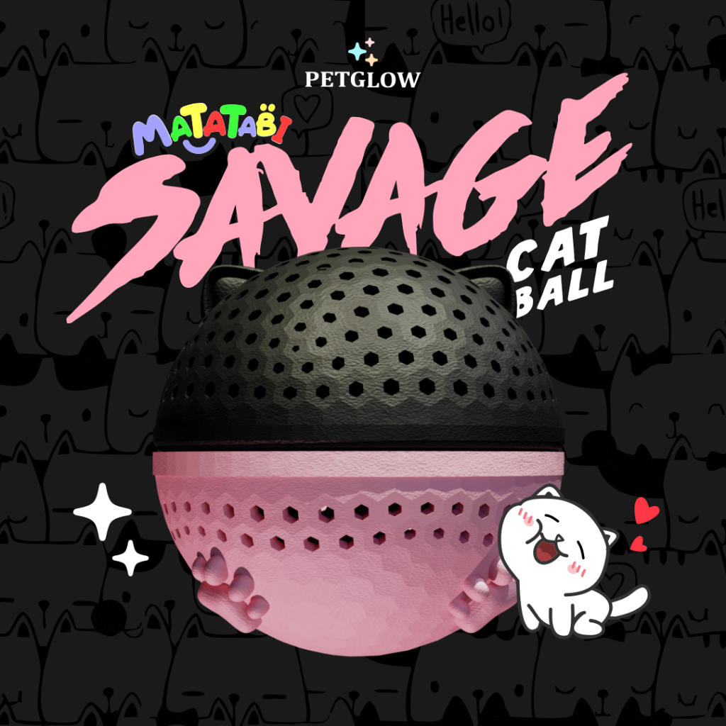 Jual Matatabi Savage Cat Ball by Petglow Mainan Kucing Bola Putar ...