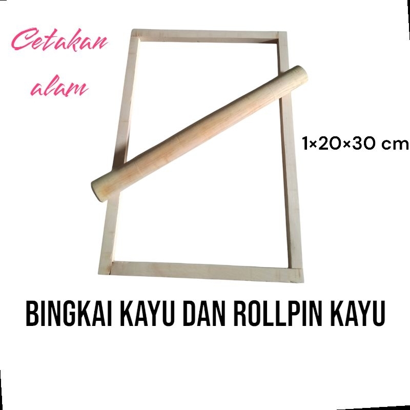 Jual BINGKAI DAN ROLLING PIN KAYU ukuran 1×20×30cm | Shopee Indonesia