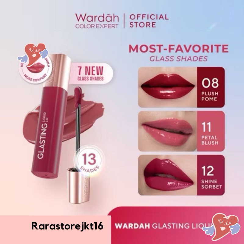 Jual Wardah Glasting Liquid Lip - Hi-Pigmented Glass Color | Lipstick ...