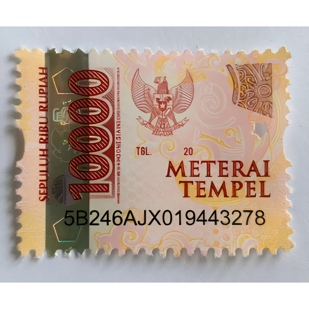 Jual Materai 10.000 Asli Pos Indonesia Meterai Matrai isi 10pcs ...