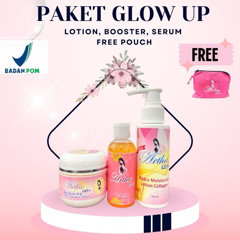 Jual Lotion Artha + Body boster + Serum AHA (paket glow up untuk ...