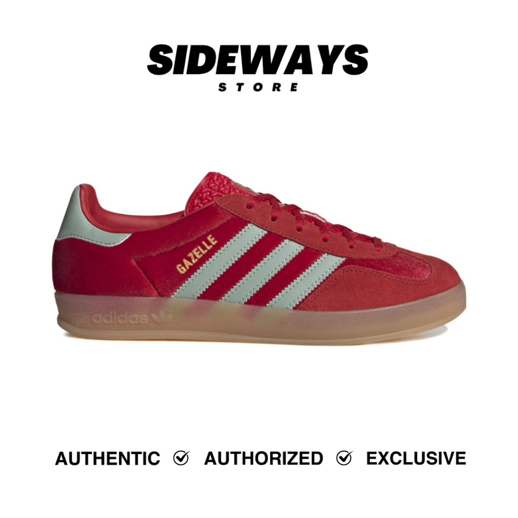 Jual Adidas Gazelle Indoor Better Scarlet Hazy Green Gum (IG6786 ...