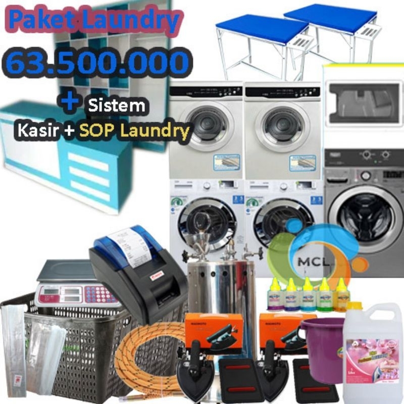 Jual PAKET LAUNDRY KILOAN LENGKAP DENGAN MESIN KAPASITAS BESAR | Shopee ...