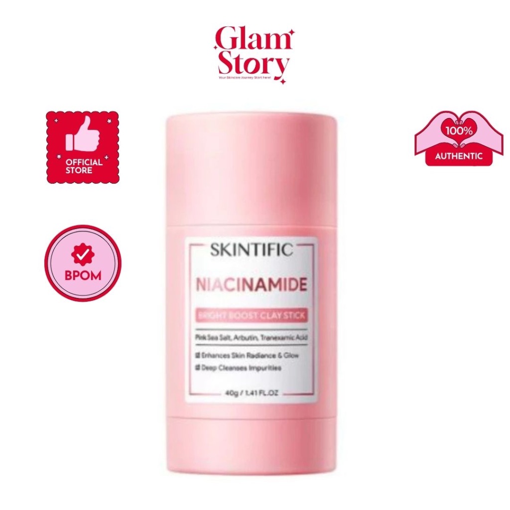 Jual SKINTIFIC - Niacinamide Bright Boost Clay Stick 40g | Shopee Indonesia