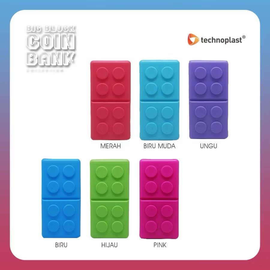 Jual Technoplast Celengan Coin Bank Big Block Brick Large Small Kidu ...