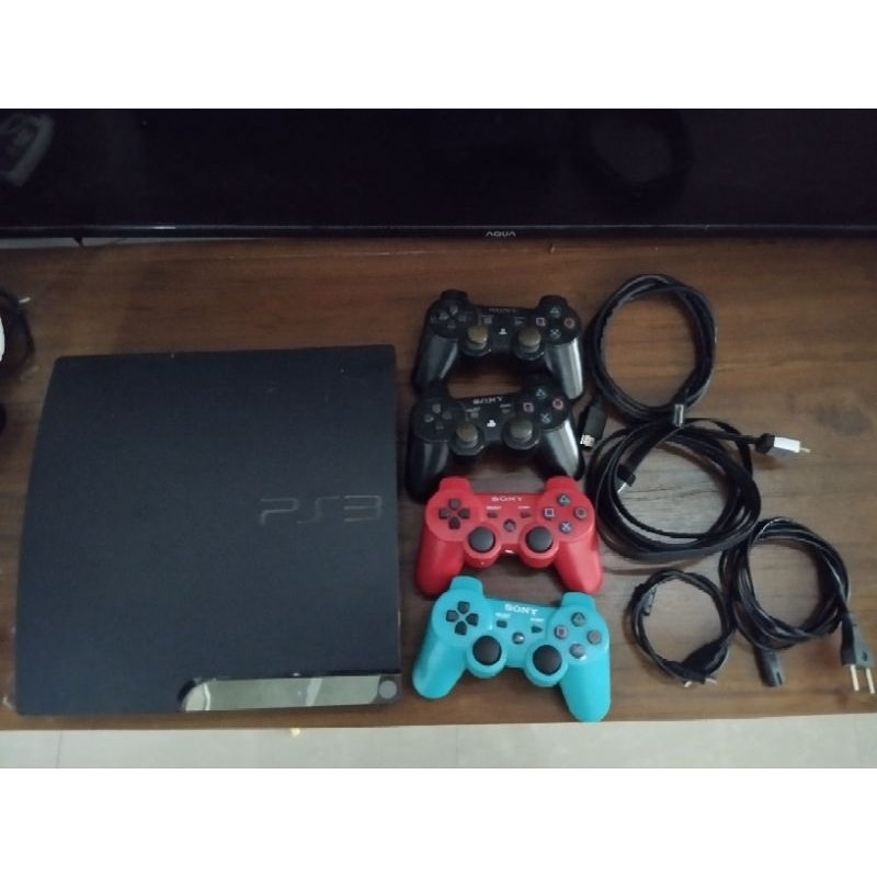 Jual SONY PS 3 SLIM 160GB SERI 25 FULL SET | Shopee Indonesia