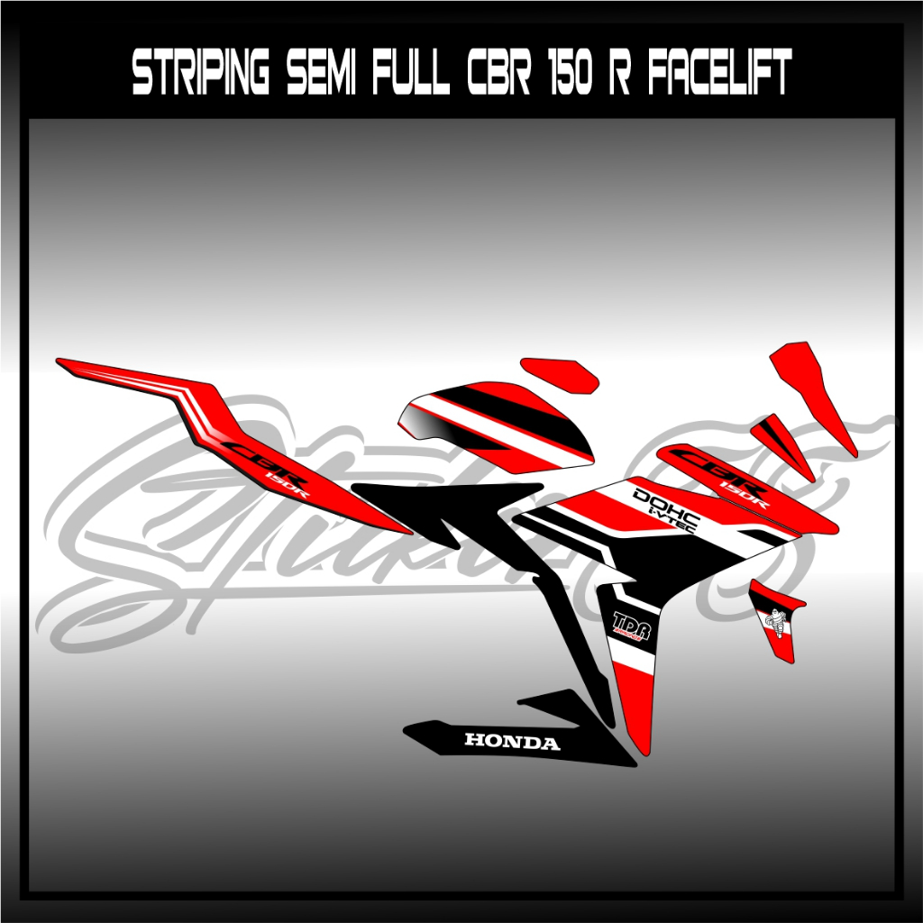 Jual Striping Cbr 150 R Racing Custom / Stiker Motor Honda Cbr 150R ...