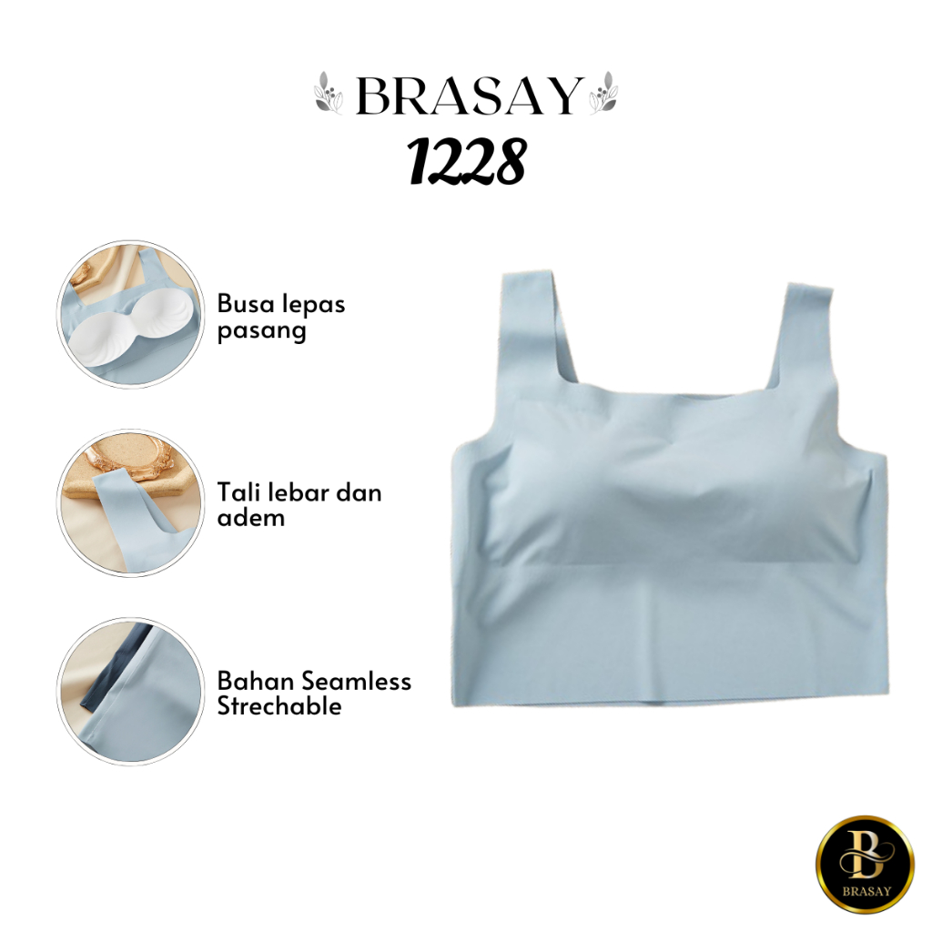 Jual Brasay Tanktop Bra Wanita Ice Silk Pakaian Dalam Wanita Push Up ...