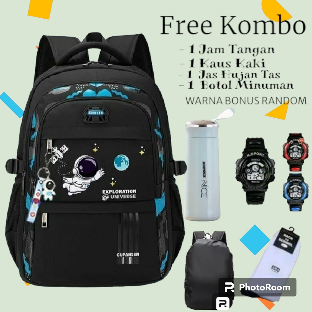 Jual TERMURAH Tas Ransel Anak Sekolah SD Laki Laki Ukuran Besar dan Luas Tas Ransel Sekolah ...