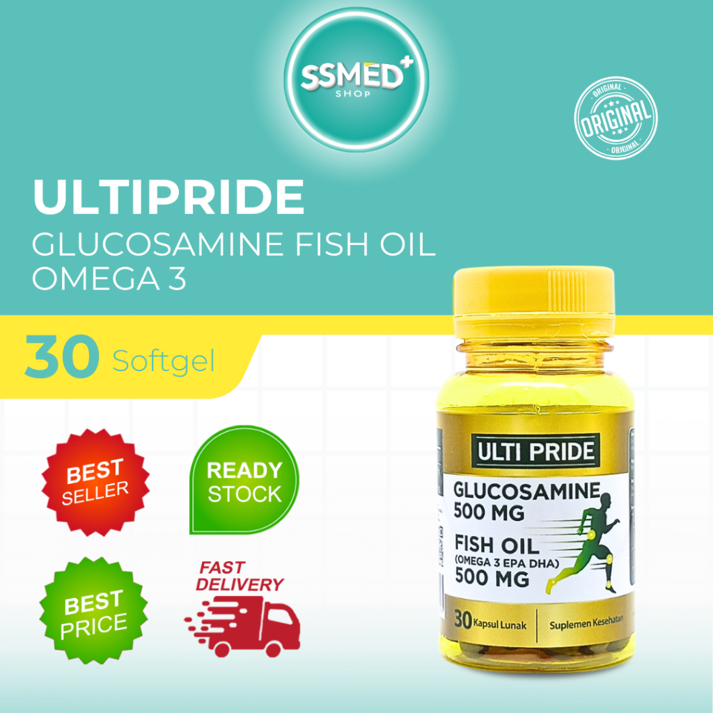Jual ULTI PRIDE GLUCOSAMINE FISH OIL OMEGA 3 - SUPLEMEN KESEHATAN ...
