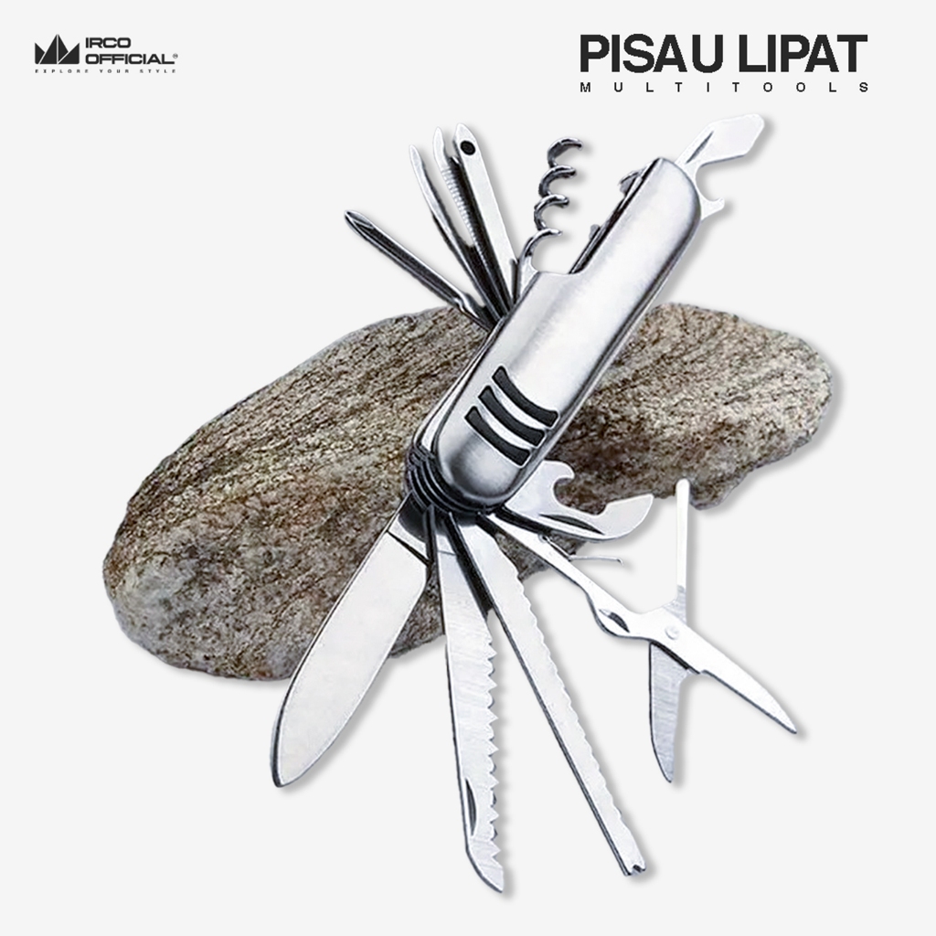 Jual IRCO Pisau Lipat Survival Multifungsi Stainless Anti Karat - Pisau ...
