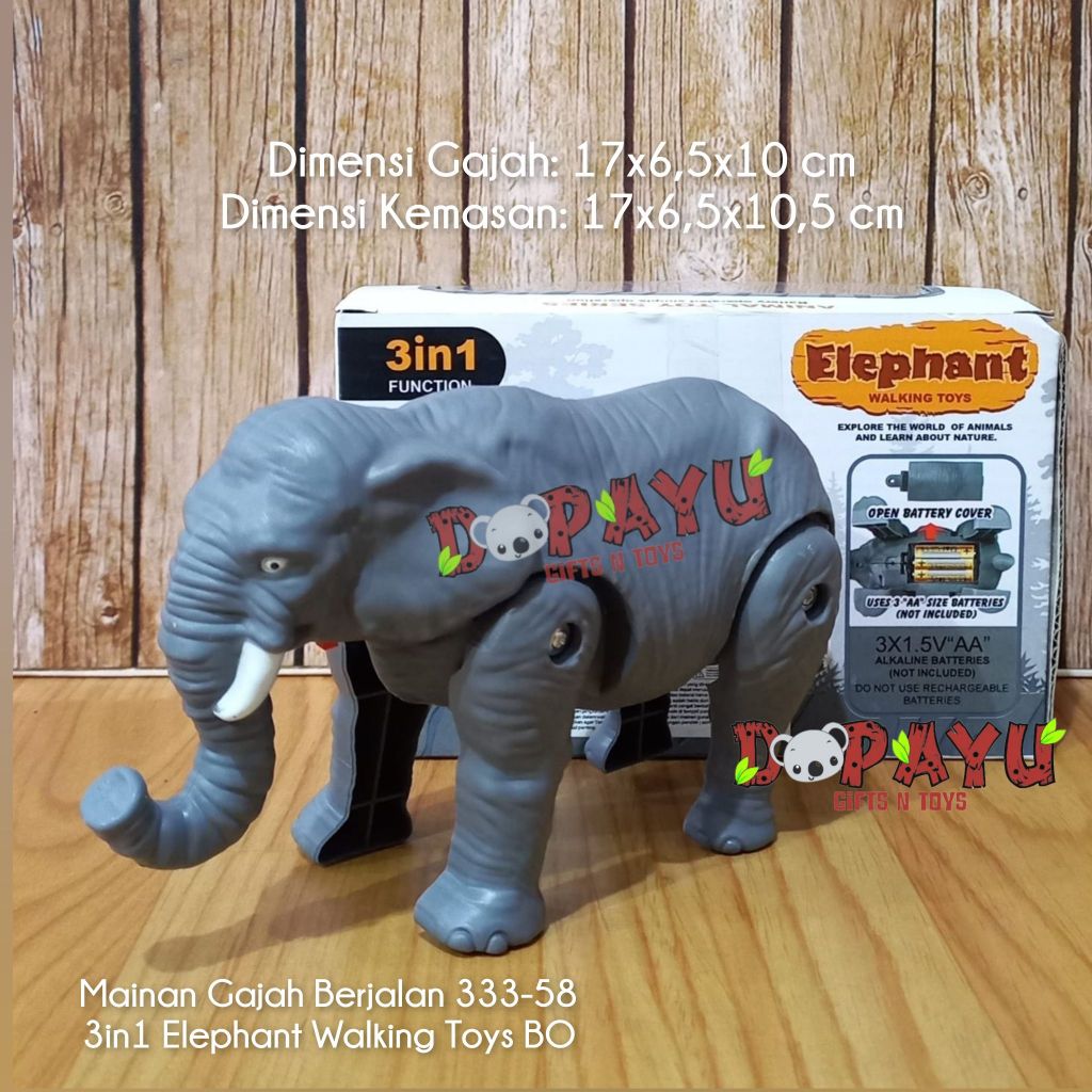 Jual Mainan Gajah Berjalan WALKING ELEPHANT 333-58 Robot Gajah Gajahan ...