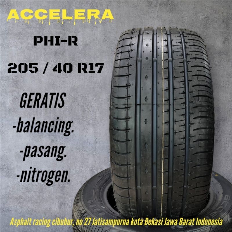Jual ban mobil ring 17 ban tubles merk accelera PHI-R 205 40 R17 - toko ...