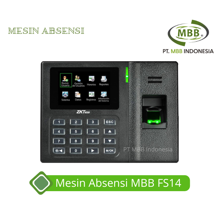 Jual Mesin Absensi Fingerprint MBB FS14 StandAlone dan SSR | Shopee Indonesia