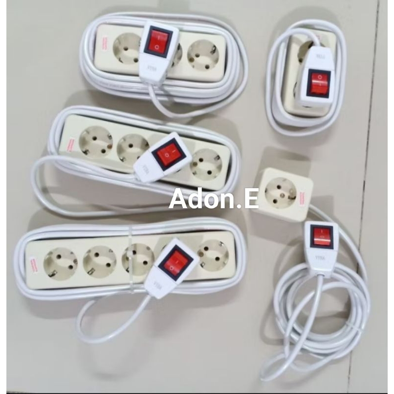 Jual Stop kontak uticon 1,2,3,4,5,6lubang + kabel 1,2,3,4,5,6,7,8,9,10meter +steker ON/OF ...