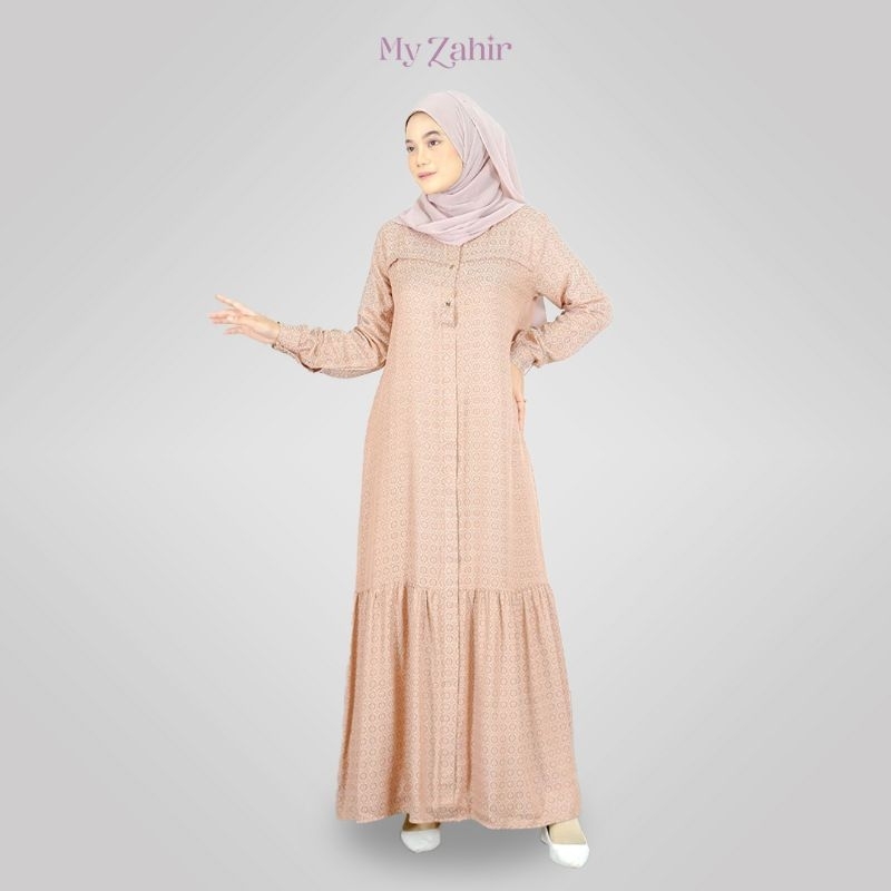Jual My Zahir Syifa Dress Busui Friendly Bahan Rayon Jaguard Hingga Size Jumbo | Shopee Indonesia