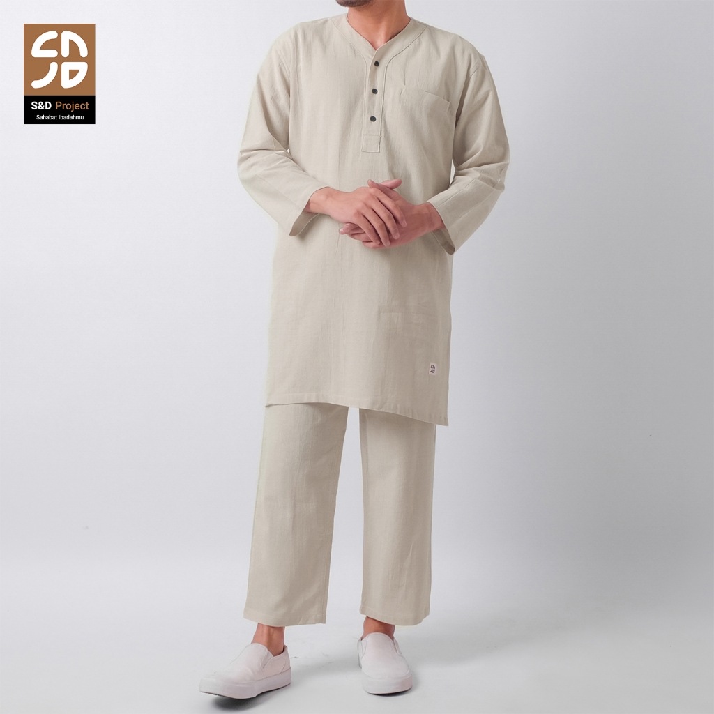 Jual S&D Project Setelan Kurta Layyan Koko Muslim Katun Linen Fumiko ...