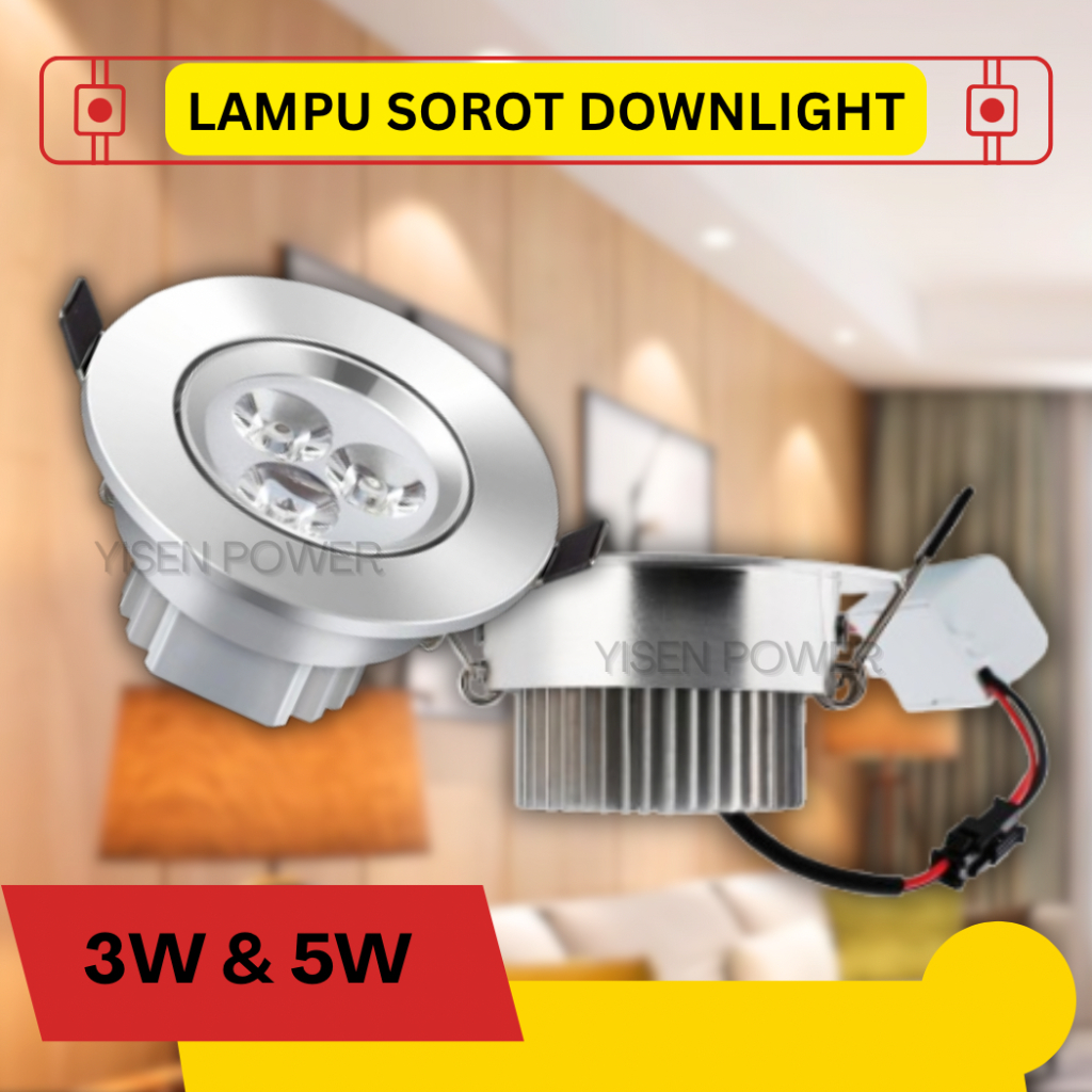 Jual Lampu LED Sorot Spot Light Plafon Downlight LED Ceiling Downlight LED 3 Watt | Shopee Indonesia