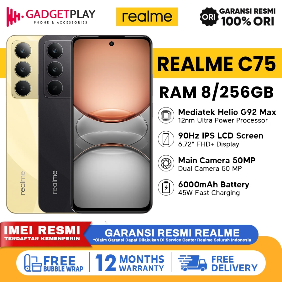 Jual Realme C75 [8GB+128GB] [8GB+256GB] - Garansi Resmi 1 Tahun ...