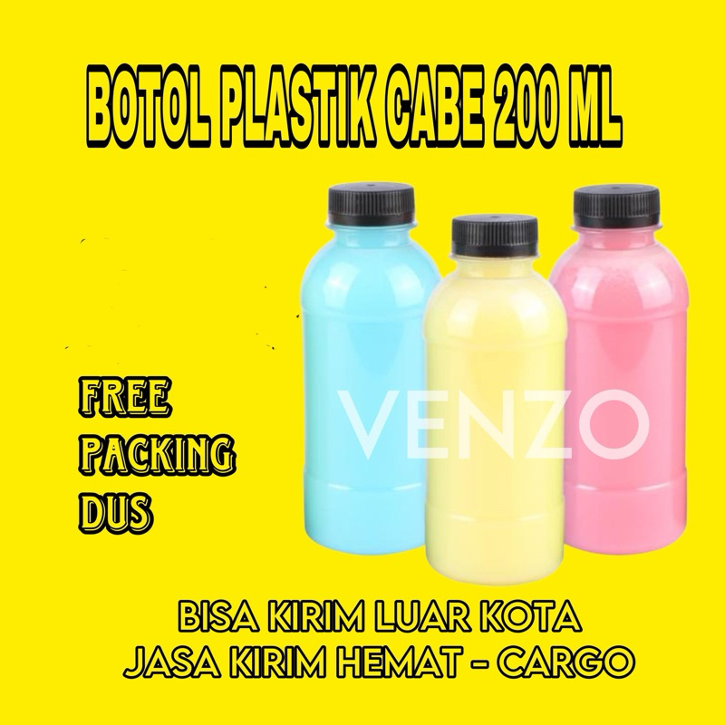 Jual (ISI 20 PCS) Botol Plastik Cabe Tinggi 200ml FREE PACKING DUS ...