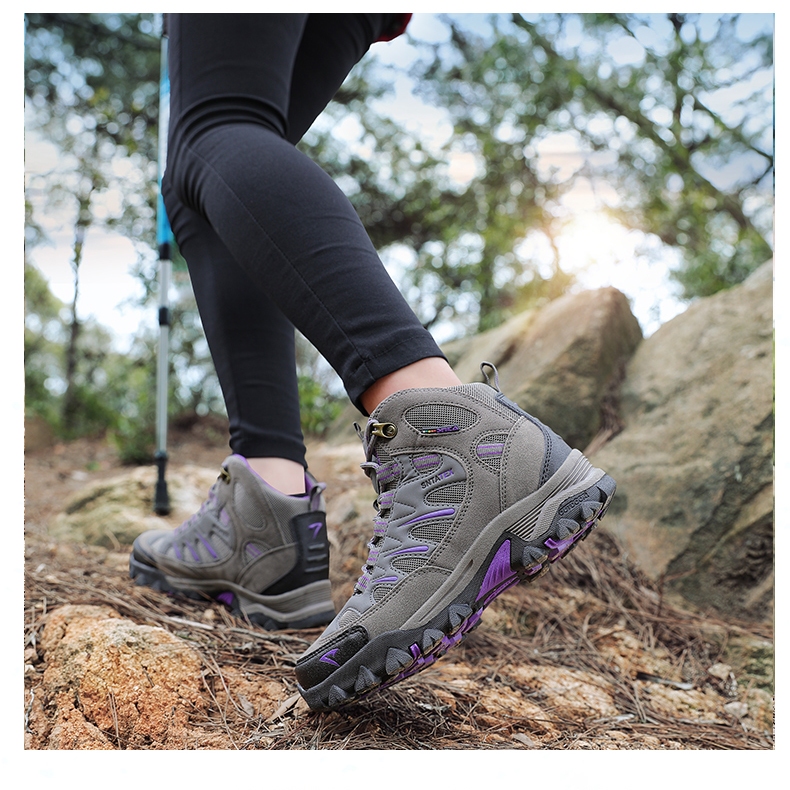 Jual Sepatu Gunung Snta 613 Grey Purple Boots Hiking Trekking Outdoor ...