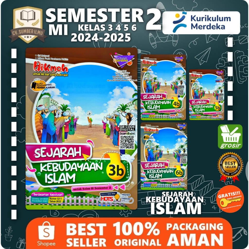 Jual LKS SKI MI KELAS 1 2 3 4 5 6 SEMESTER 2 2024-2025 | HIKMAH PUTRA NUGRAHA | Shopee Indonesia