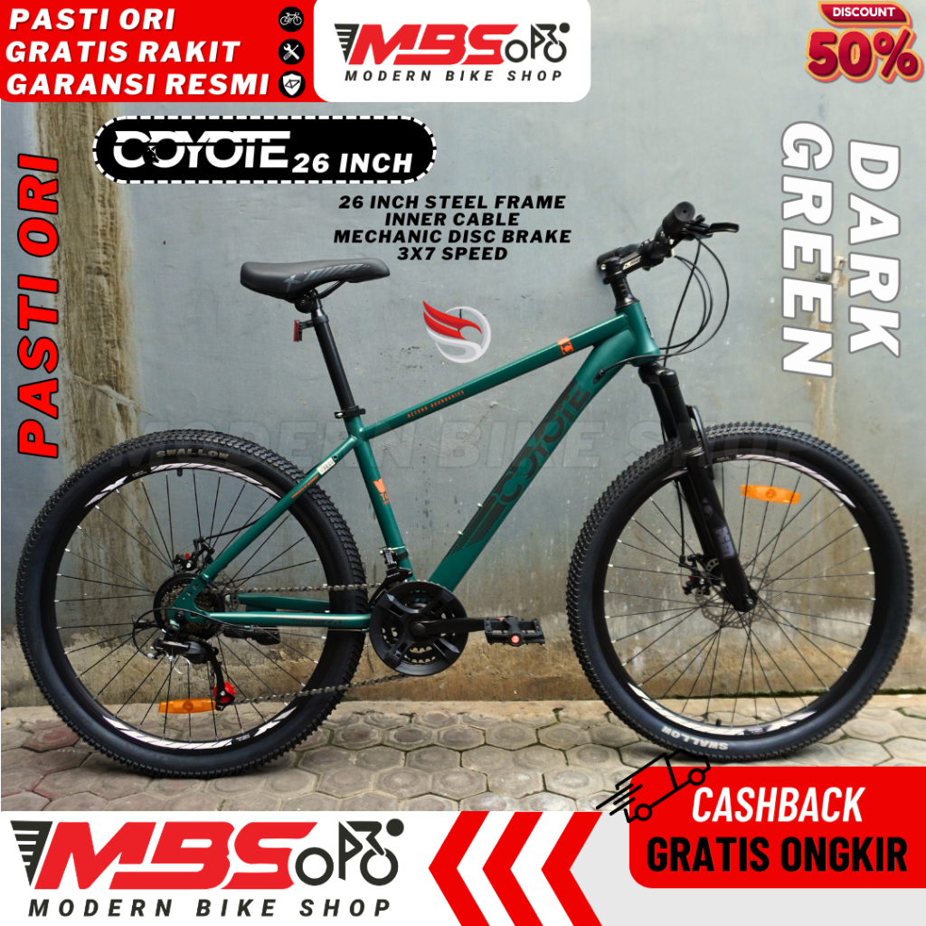 Jual [GARANSI RESMI] ELEMENT COYOTE STEEL 26 inch MTB Sepeda Gunung ...