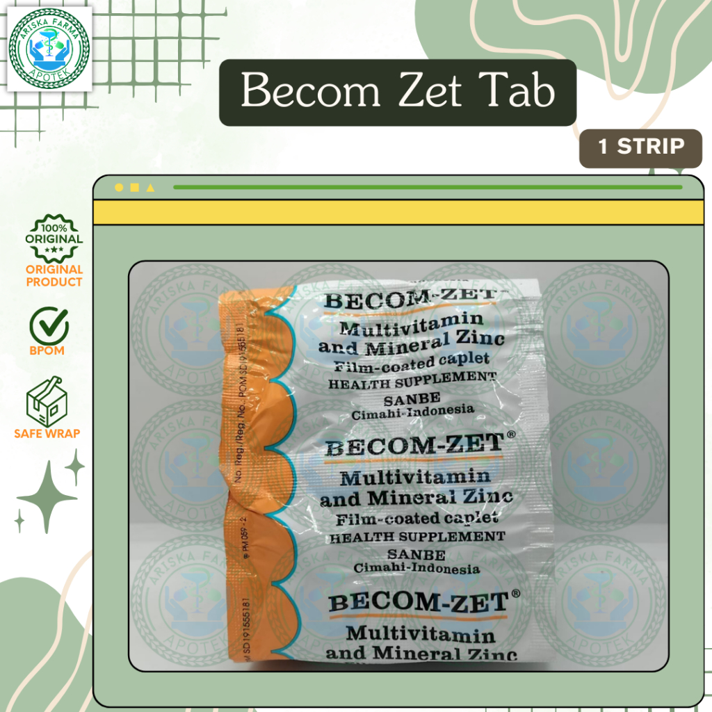 Jual Becom Zet Tab per strip / Multivitamin | Shopee Indonesia